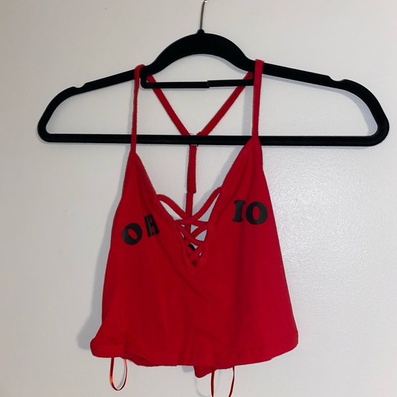 Ambiance | Tops | Ohio State Block Top Worn Twice | Poshmark
